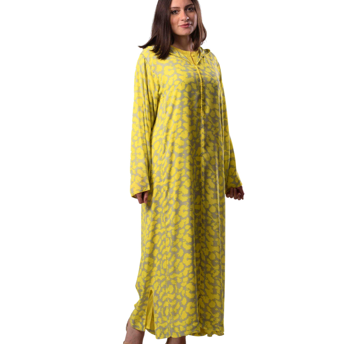Soha Moroccan Jalabiya Women Yellow | Haute Couture